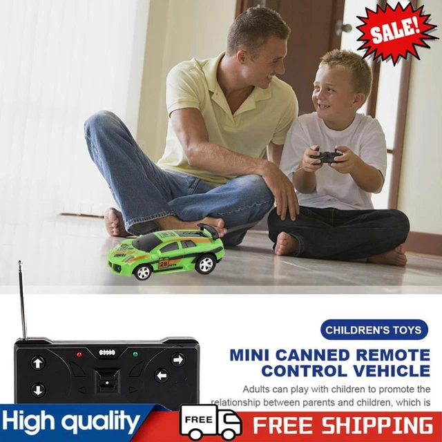 COKE CAN MINI Cans RC Car with Roadblocks Plastic Micro Racing Car for ...