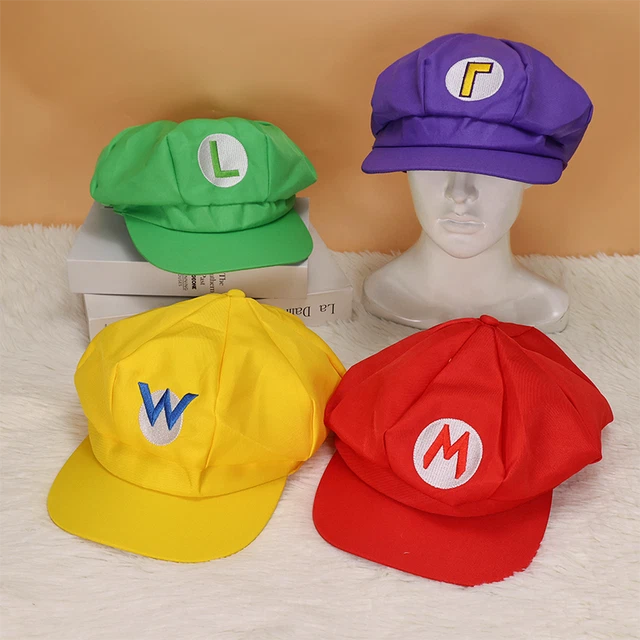SUPER-M-ARIO BROS MARIO Luigi Waluigi Hat Cap Fancy Dress Cosplay ...