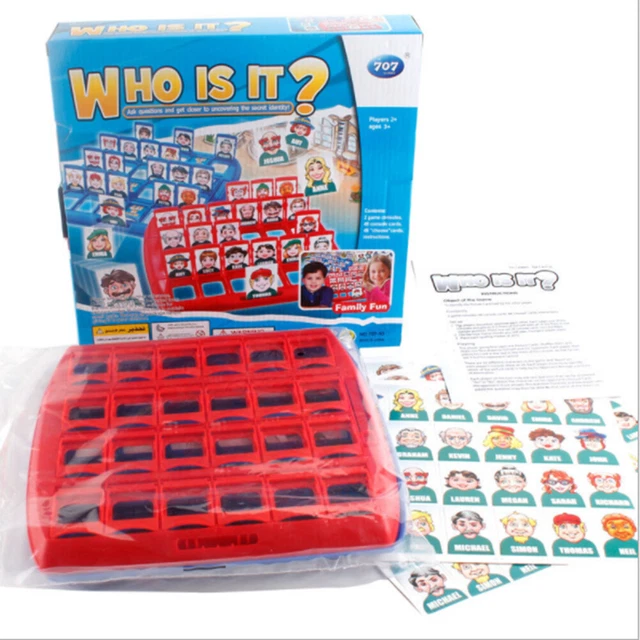 FAMILY GUESSING GAMES Who Is It Classic Board Game Toys Memory Training ...