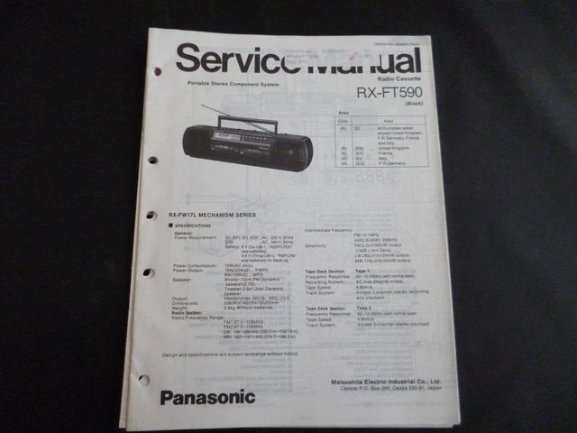 ORIGINAL SERVICE MANUAL Panasonic RX-FW29L EUR 10,90 - PicClick DE