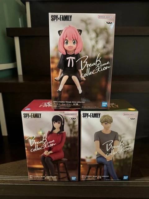 SPY X FAMILY Break Time Collection 3 Figure Set BANPRESTO Anya Yor Loid ...