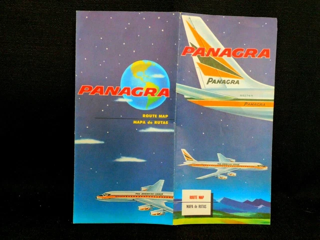 PANAGRA ROUTE MAP-MAPA de de Rutas 1961- Pan American-Grace Peru USA £ ...