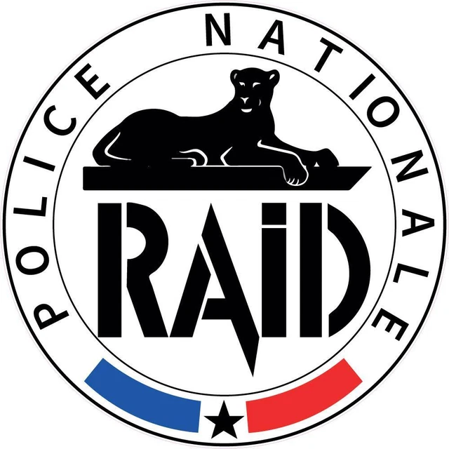 RAID POLICE NATIONALE logo groupe d'intervention autocollant sticker ...