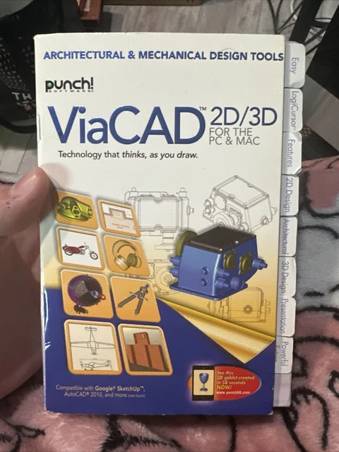PUNCH VIACAD 2D/3D Architectural Mechanical Design Tool AutoCAD for MAC ...