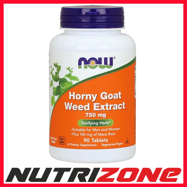 NOW FOODS HORNY Goat Weed Extract 750mg Tonifying Herb - 90 tablets £24 ...