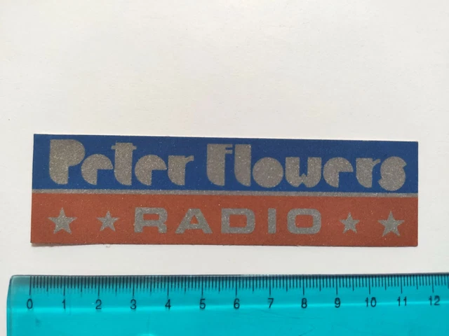 ADESIVO RADIO PETER FLOWERS ANNI 80s STICKER AUTOCOLLANT KLEBER VINTAGE ...