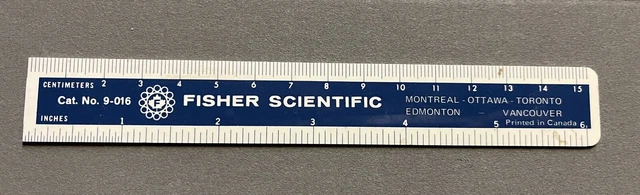 RARE VINTAGE FISHER Scientific 6" Flexible Ruler For Cork & Rubber ...