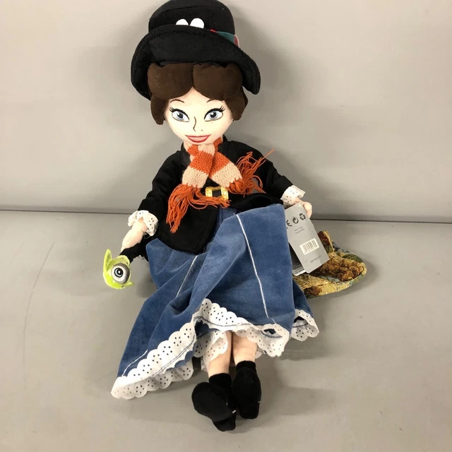 DISNEY STORE MARY Poppins Plush Soft Toy 21Inch Carpet Bag Hat Clothing ...