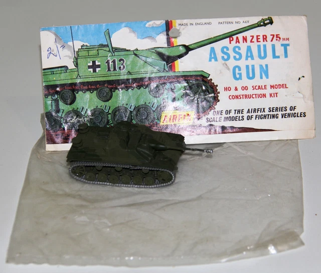 VINTAGE AIRFIX 75MM Panzer Assault Gun 1/76 OO/HO Scale +Red Stripe ...
