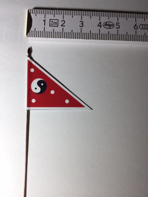 900)1X 25MM 28MM Chinese Flag Banner Boxer Rebellion 1899-01 Colonial ...