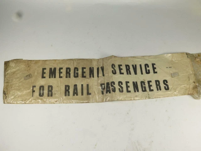 VINTAGE RAILWAYANA BRITISH Railways Original Window Label Emergency Bus ...