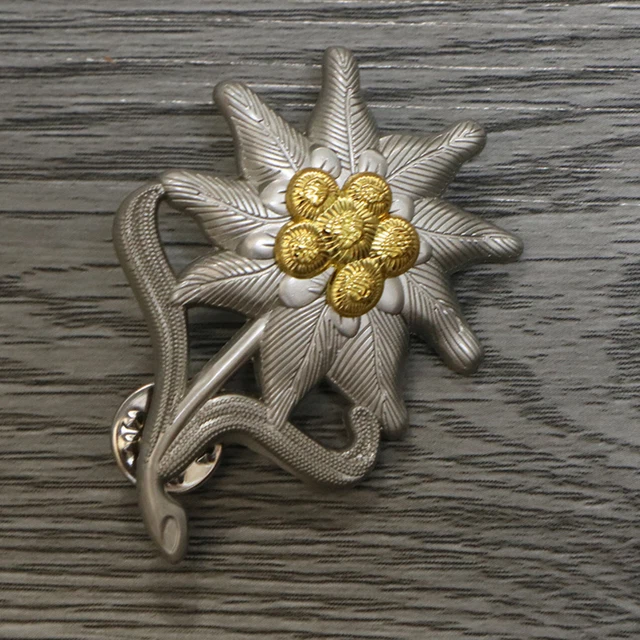GERMAN WW2 MOUNTAIN Troops Edelweiss Elite Wehrmacht Hat Lapel Pin ...