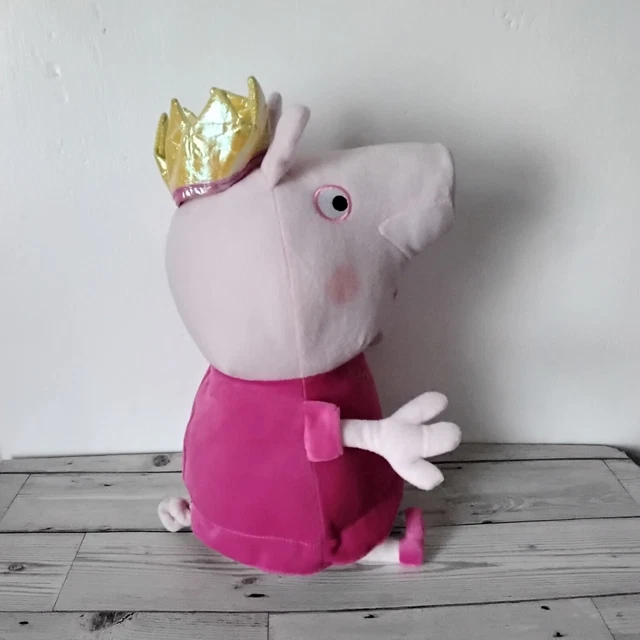 PRINCESS PEPPA PIG Plush Soft Toy Wearing Queens Crown £11.00 - PicClick UK