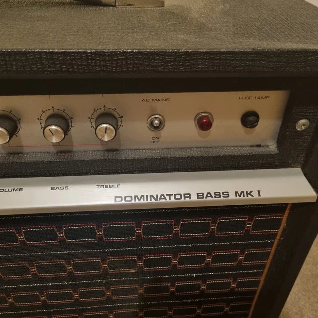 WEM DOMINATOR BASS MK1 Amplifier 1970s Vintage Valve Amplifier Black ...