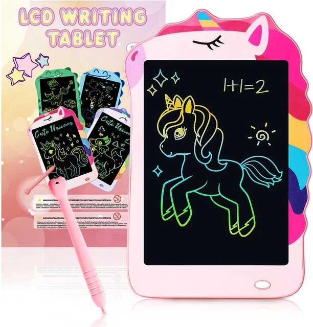 UNICORN TOYS LCD Writing Tablet for Girls Kids,Colorful Toddler Drawing ...