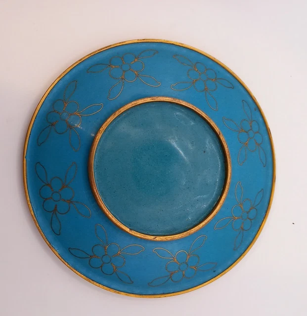 VINTAGE ORIENTAL DRAGON Green Cloisonne Enamel Decorative Plate £52.69 ...