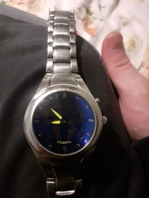 RARE FOSSIL BIG Tic JR-8096 Blue Quartz Animated Watch, Box, Lifetime Battery £158.42 - PicClick UK