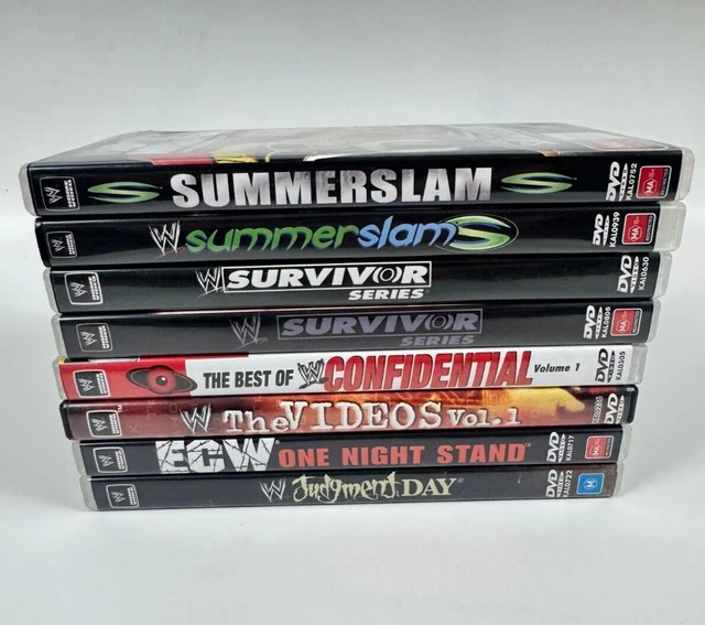 WWE 8 DVD bundle Summerslam 2005-6 Survivor 2004-5 Judgement Day 2005 & 3 more $24.75 - PicClick AU