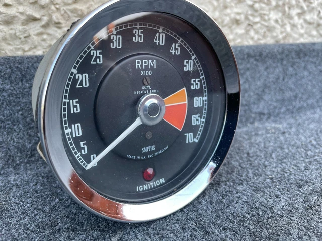 SMITHS REV COUNTER Classic MG Tachometer 7000RPM RVC 2415/00af £40.00 ...