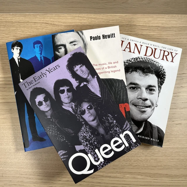 QUEEN GEORGE HARRISON Paul Weller Ian Dury 4 Biography Paperback Set ...