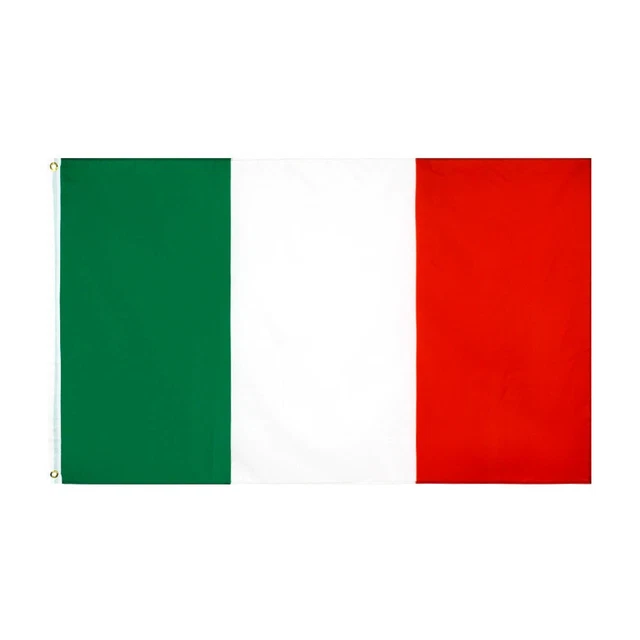 BANDIERA ITALIANA TRICOLORE 150X90 con asola per asta NAZIONALE italy ...