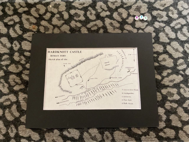 HARDKNOTT CASTLE ROMAN FORT - Vintage Mounted Map Artwork £21.99 ...