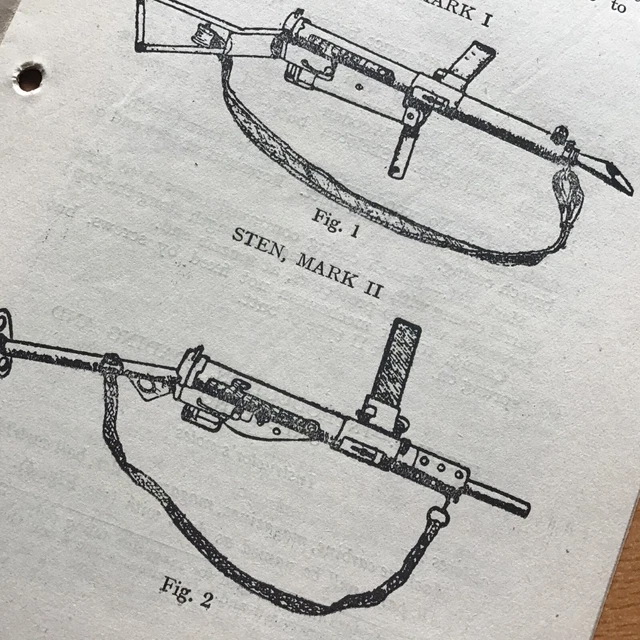 ORIGINAL WW2 BRITISH ARMY FIREARMS HISTORY BOOK: Sten Machine Carbine ...