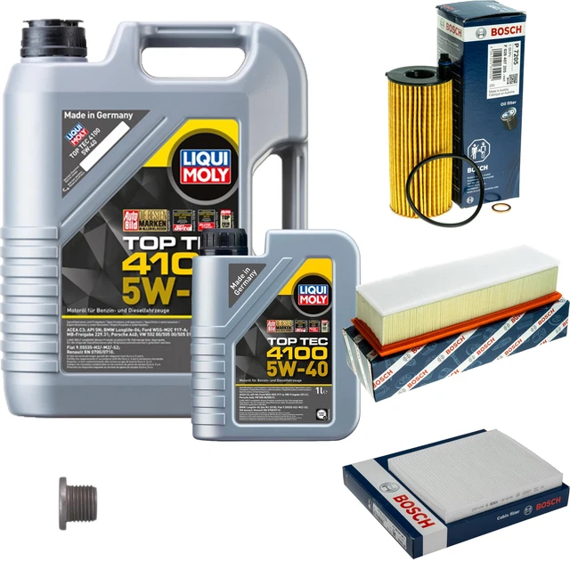 BOSCH INSPECTION SET 6L Liqui Moly Top Tec 4100 5W-40 pour BMW X5 - Xdrive25d EUR 142,34 ...