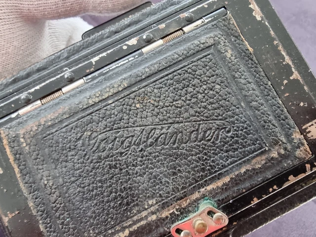 SELTENE ALTER KLAPPKAMERA mit kleine Wasserwaage Voigtländer D.R.P No ...