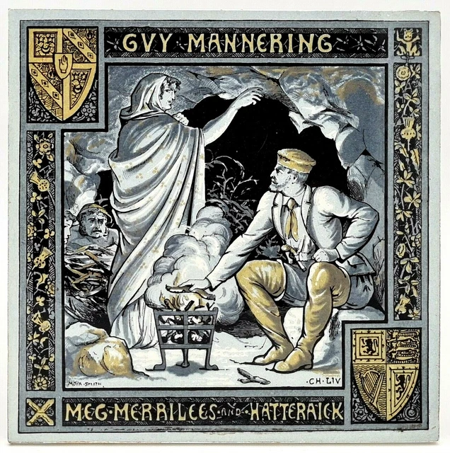 RARE LARGE 8& MINTON GUY MANNERING TILE by JOHN MOYR SMITH £125.00 ...