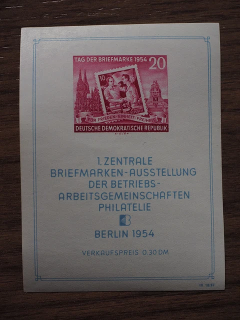 DDR BLOCK 10 Erste Zentrale Briefmarkenausstellung postfrisch ** EUR 7,00 - PicClick DE