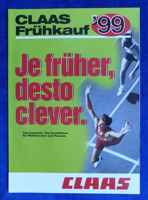 666) CLAAS FRÜHKAUF '99 - Mähdrescher & Pressen - Prospekt Brochure ...