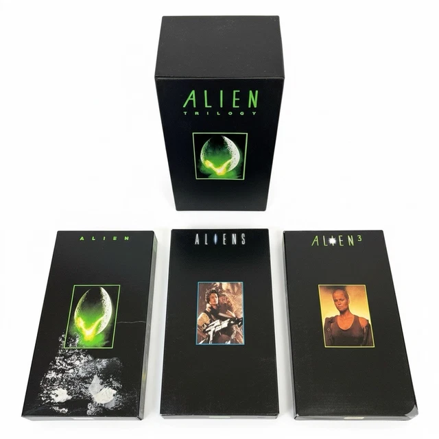 ALIEN TRILOGY VHS Collectible Box Set Alien, Aliens and Alien 3 (1993 ...