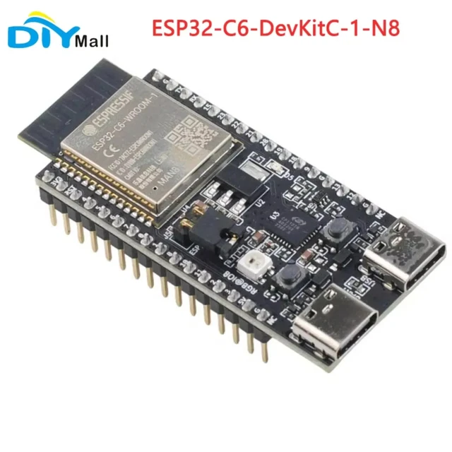 ESP32-C6-DEVKITC-1 N8 DEVELOPMENT Board 8MB SPI Flash Wi-Fi BT for ...