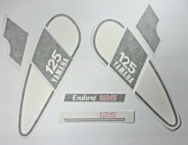 1978 YAMAHA DT175 enduro fuel tank decals SET, OEM SPECS, NOS STYLE £40 ...