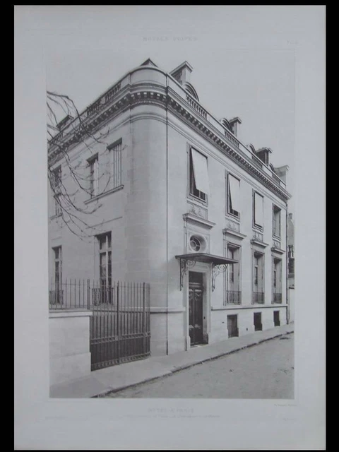 PARIS, 10 RUE Leonard De Vinci - 1899 - Planche Architecture - Henri ...