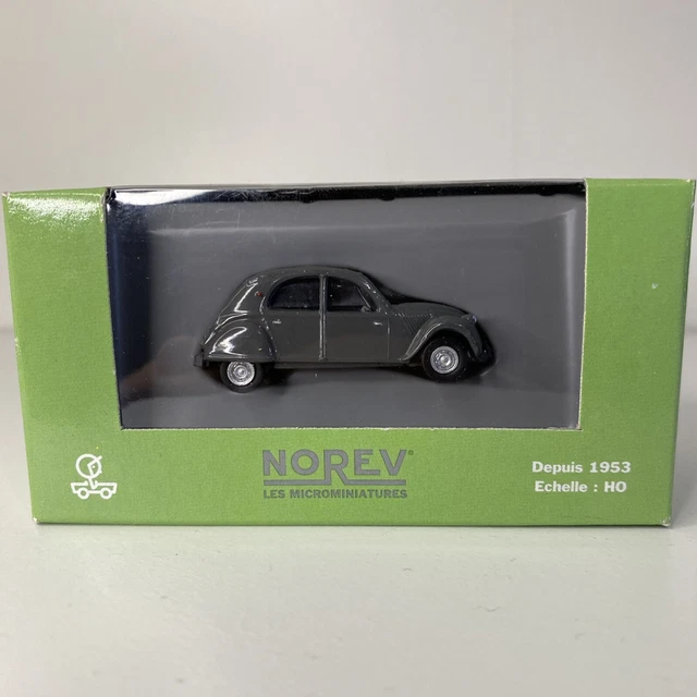 NOREV CITROEN 2CV AZ Gris 1/86 HO Voiture Miniature Made In France Avec ...