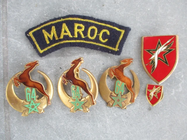 RARE LOT INSIGNES militaires 64ème régiment d'artillerie d'Afrique ...