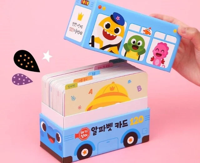 PINKFONG BABY SHARK Family English Alphabet Flash Vocabulary Card 120 ...