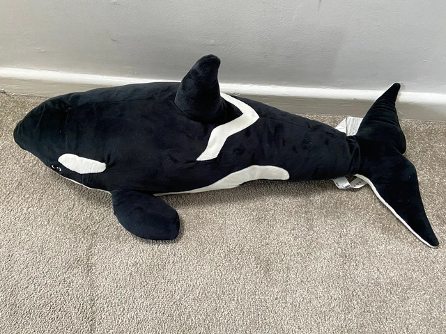 IKEA BLAVINGAD LARGE Orca Killer Whale Plush Soft Toy 24" / 60 cm £12. ...