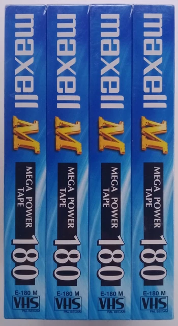 PACK 4 CASSETTES VHS Maxell 180 NEUVES Sous Blister E-180 M EUR 19,99 ...