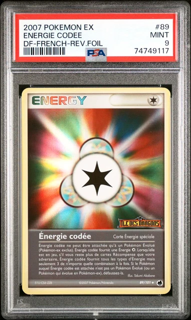 CARTE POKÉMON : Energie Codee Reverse 89/101 - Psa 9 - Ex Îles Des ...