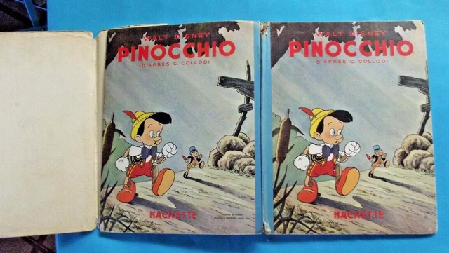 PINOCCHIO BY C.COLLODI 1950 Illustration Of Walt Disney Book Old Comics ...