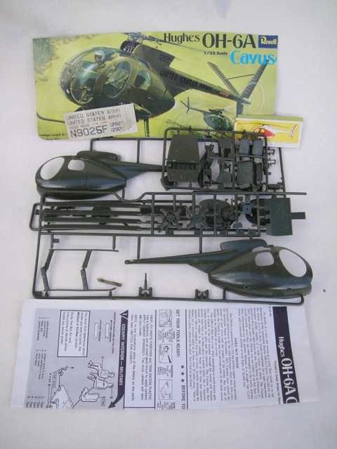 COLLECTABLE REVELL 1/32ND Scale Hughes OH-6A Cayuse Model Kit No Box £ ...