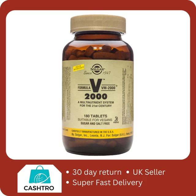 SOLGAR FORMULA VM-2000 Multivitamin Supplement - 180 Tablets [BBE: 04/ ...