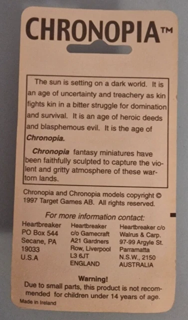 CHRONOPIA MINIATURES DWARF DARK TUSK LEADER 2522 Figura RPG Fantasy ...