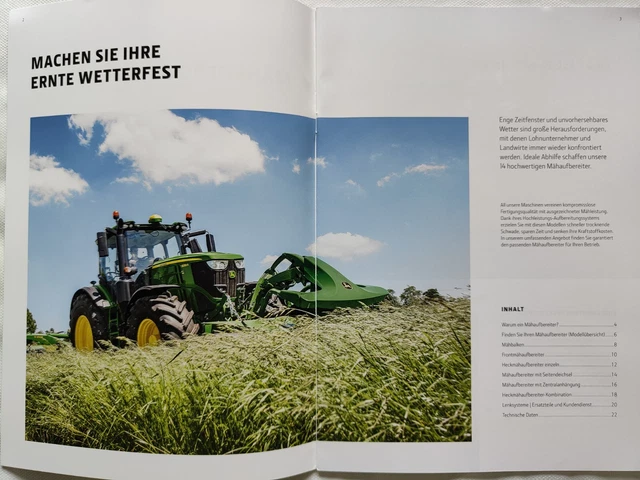 TRACTEUR FAUCHEUSES JOHN Deere Prospectus Brochure EUR 5,00 - PicClick FR