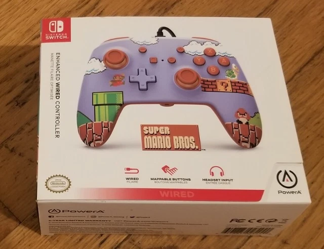 POWERA ENHANCED WIRED Controller Super Mario White For Nintendo Switch ...