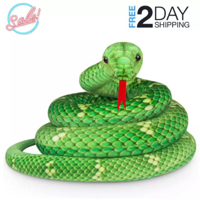 GIANT BOA CONSTRICTOR Large Stuffed Animal Snake Plush Realistic Toy ...