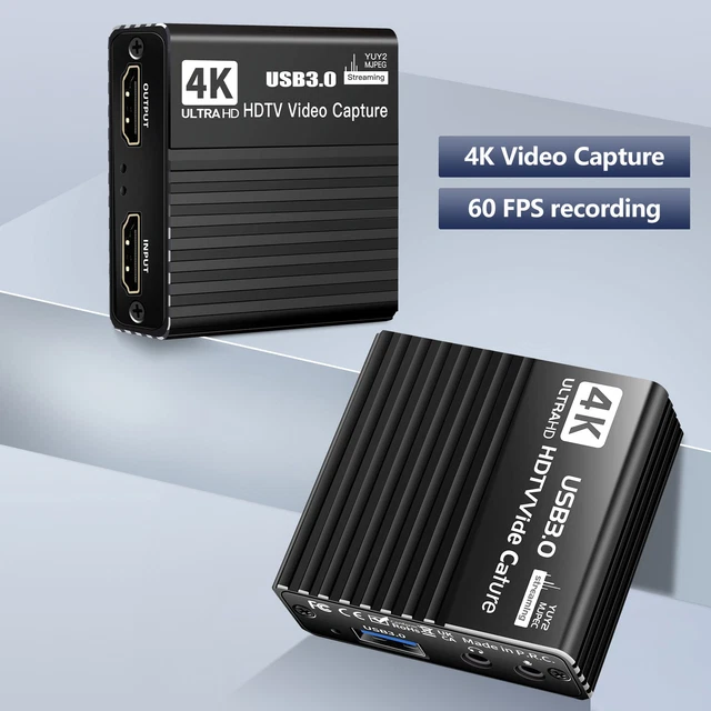 CARTE DE CAPTURE vidéo USB 3.0 HDMI 4K Box Box Game 1080p Recorder ...